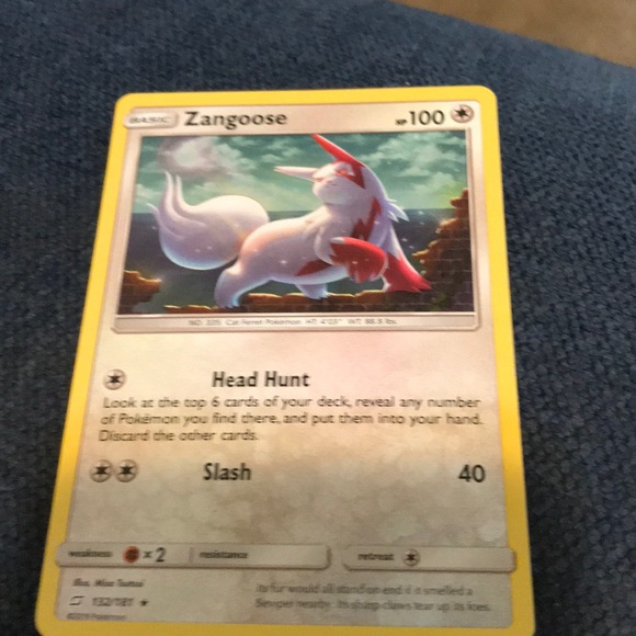 Pokemon Zangoose Card
